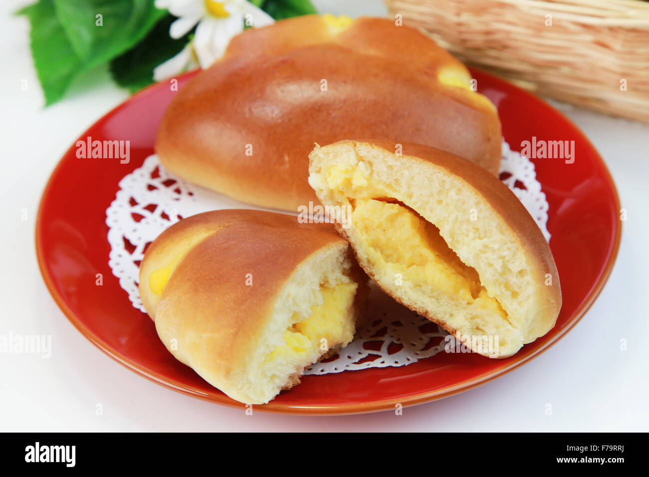 Cream Filled Bread Stock Photo - Alamy