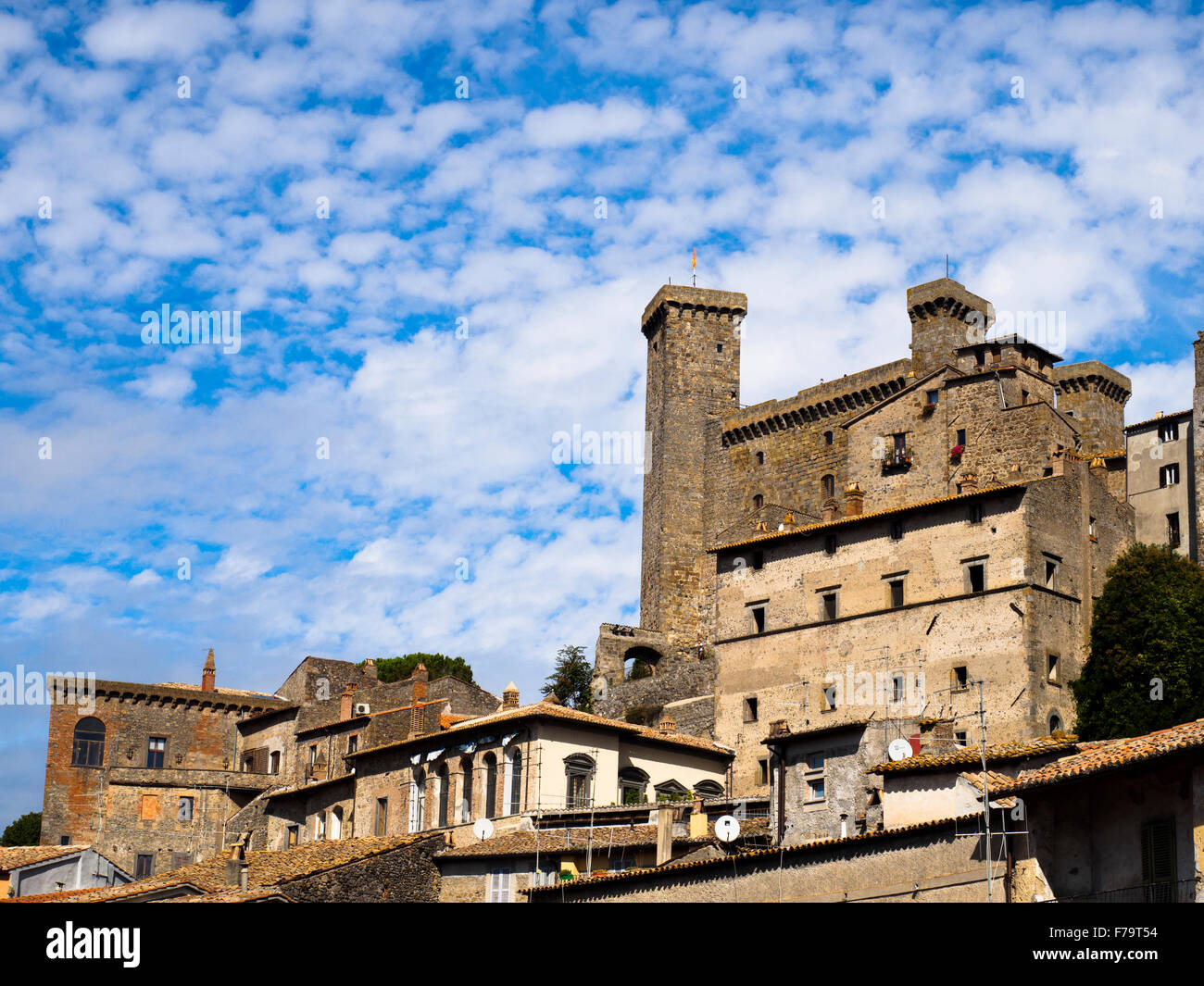 The town of Bolsena and its castle (Rocca Monaldeschi della Cervara ...