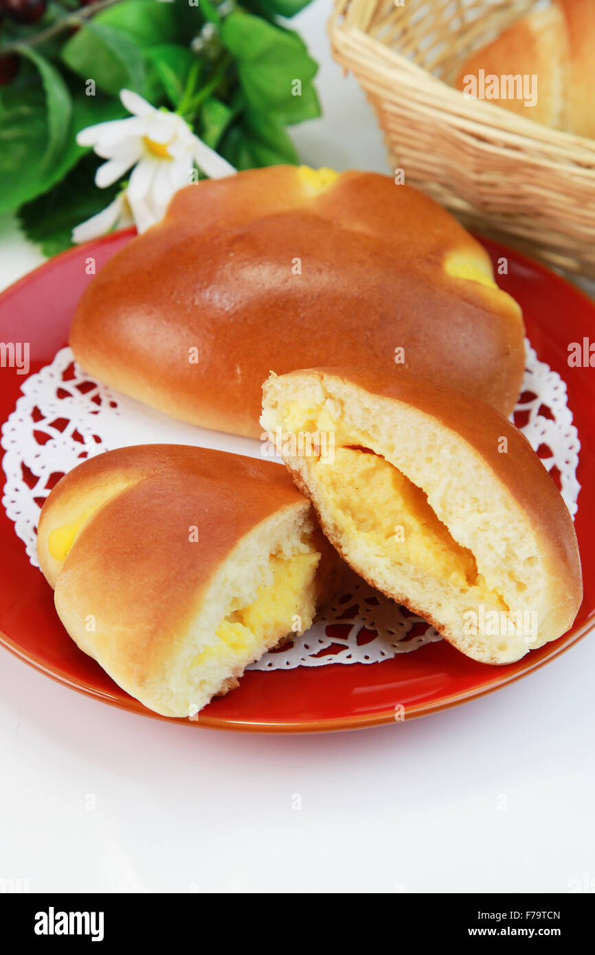 Cream Filled Bread Stock Photo - Alamy