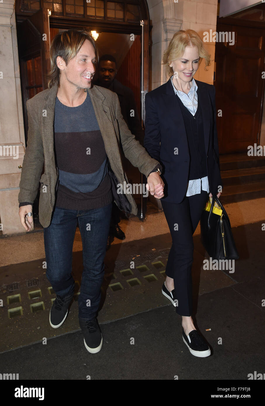 Nicole Kidman and her Husband Keith Urban seen leaving J Sheekeys ...
