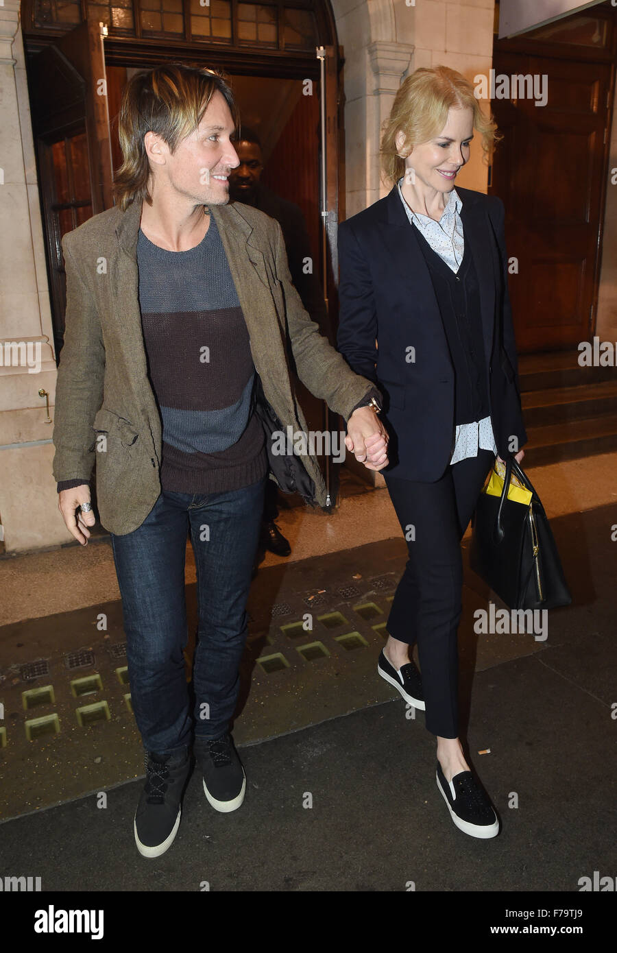 Nicole Kidman and her Husband Keith Urban seen leaving J Sheekeys ...