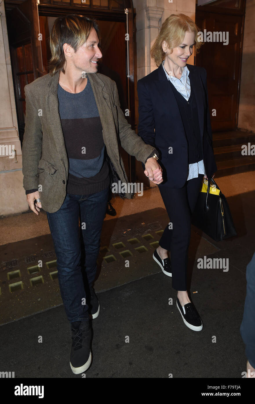 Nicole Kidman and her Husband Keith Urban seen leaving J Sheekeys ...