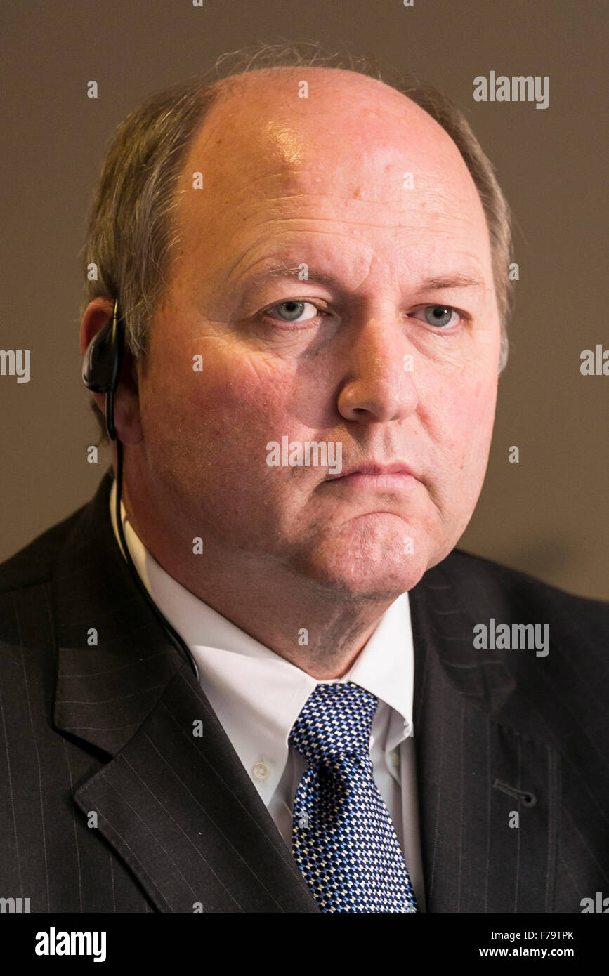 Tokyo, Japan. 27th November, 2015. Westinghouse chief Danny Roderick ...