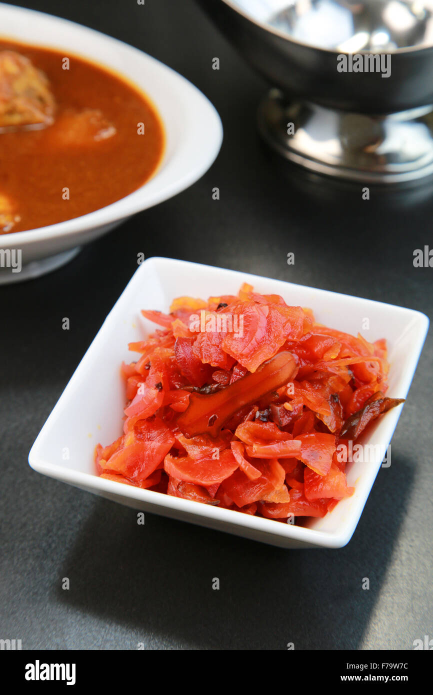 Fukujinzuke (Japanese pickles Stock Photo - Alamy