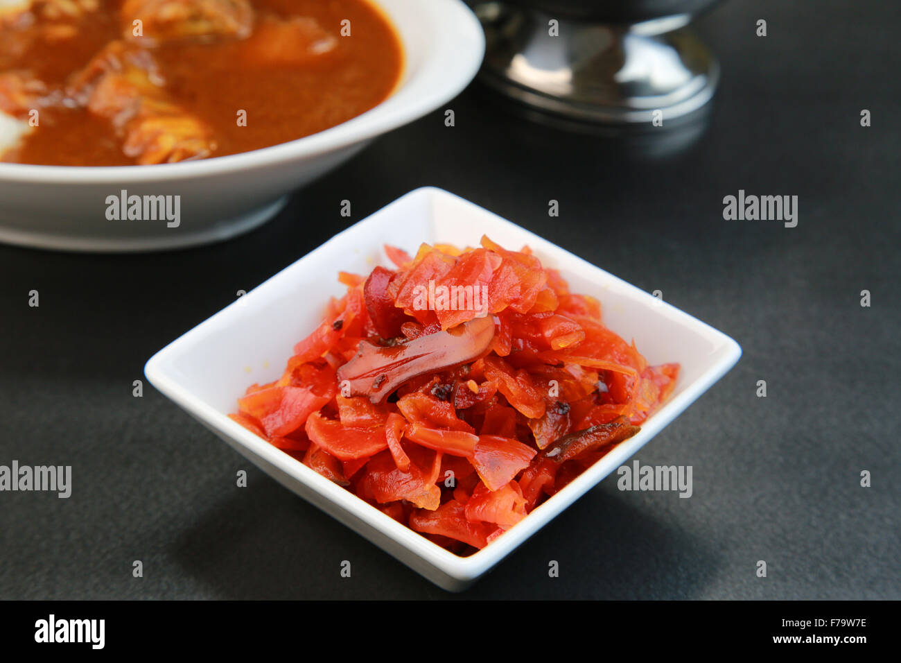 Fukujinzuke (Japanese pickles Stock Photo - Alamy