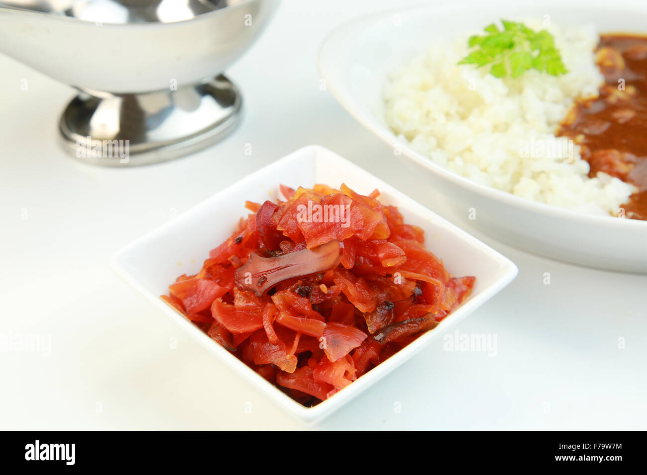 Fukujinzuke (Japanese pickles Stock Photo - Alamy