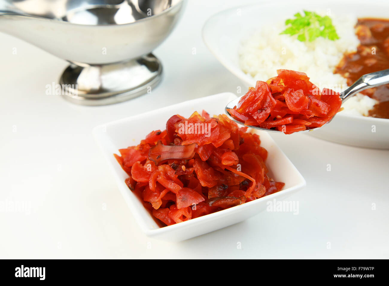 Fukujinzuke (Japanese pickles Stock Photo - Alamy