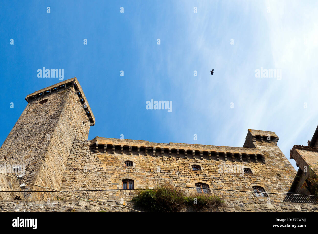 the castle (Rocca Monaldeschi della Cervara) in the town of Bolsena ...