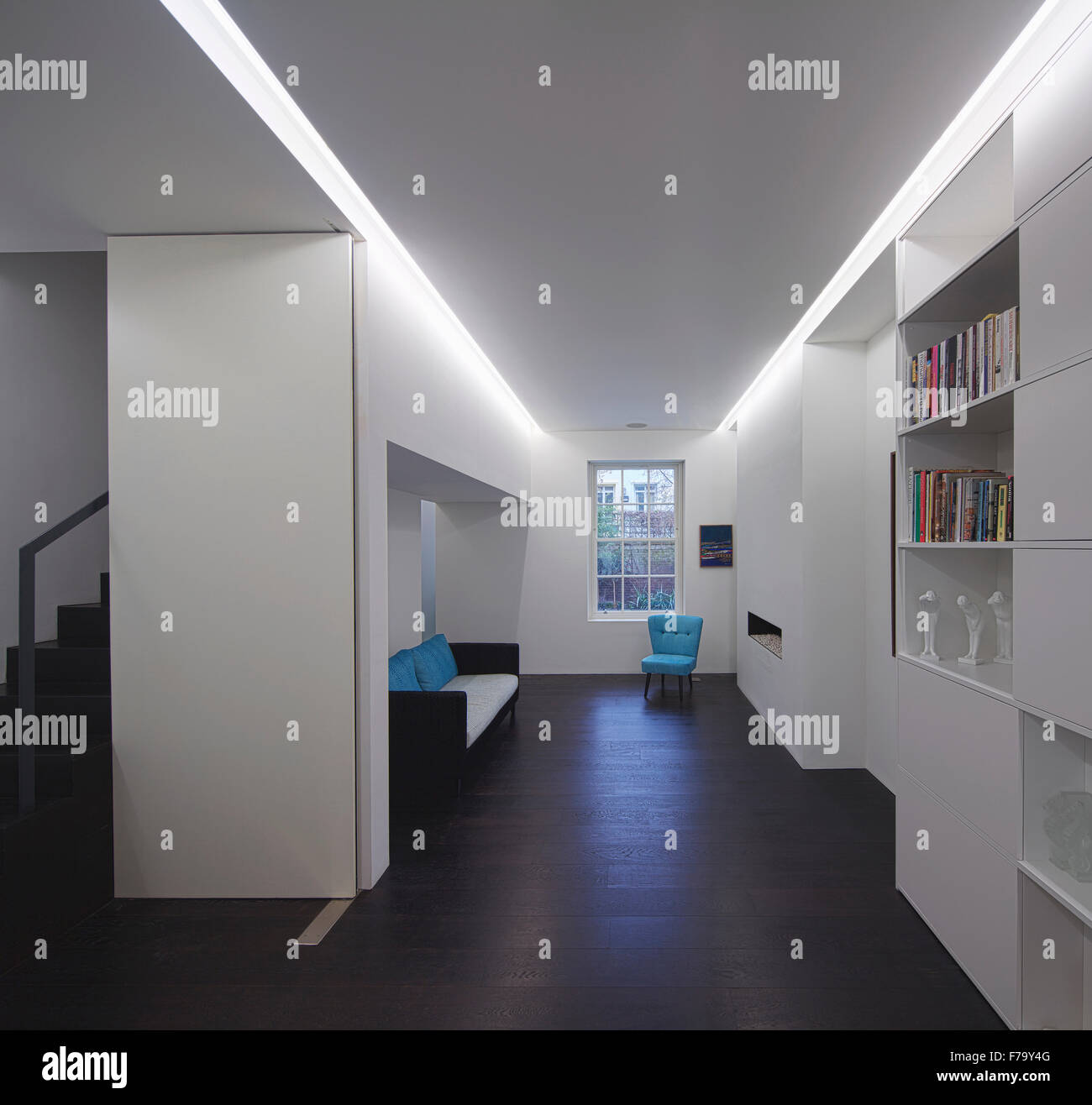 Living Room with bespoke furniture in modern family home 2012, design ...