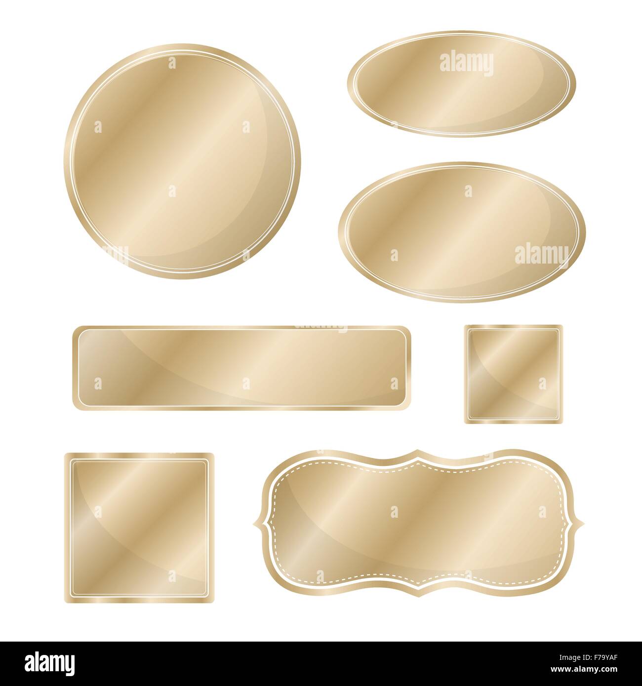 Gold color icon set Stock Vector Images - Alamy