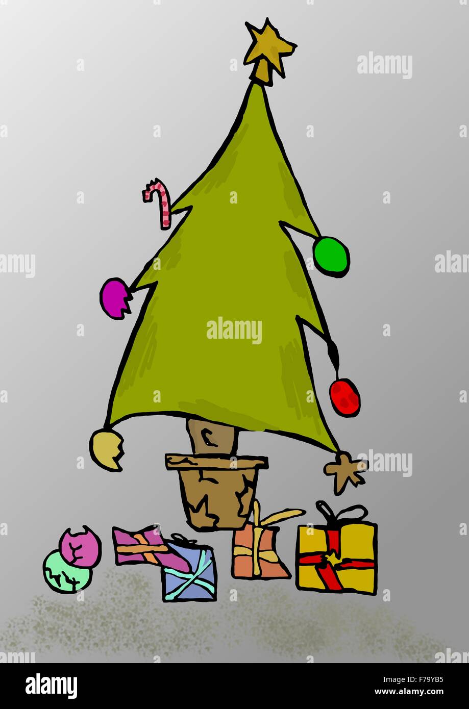 Sad christmas cartoon hi-res stock photography and images - Alamy