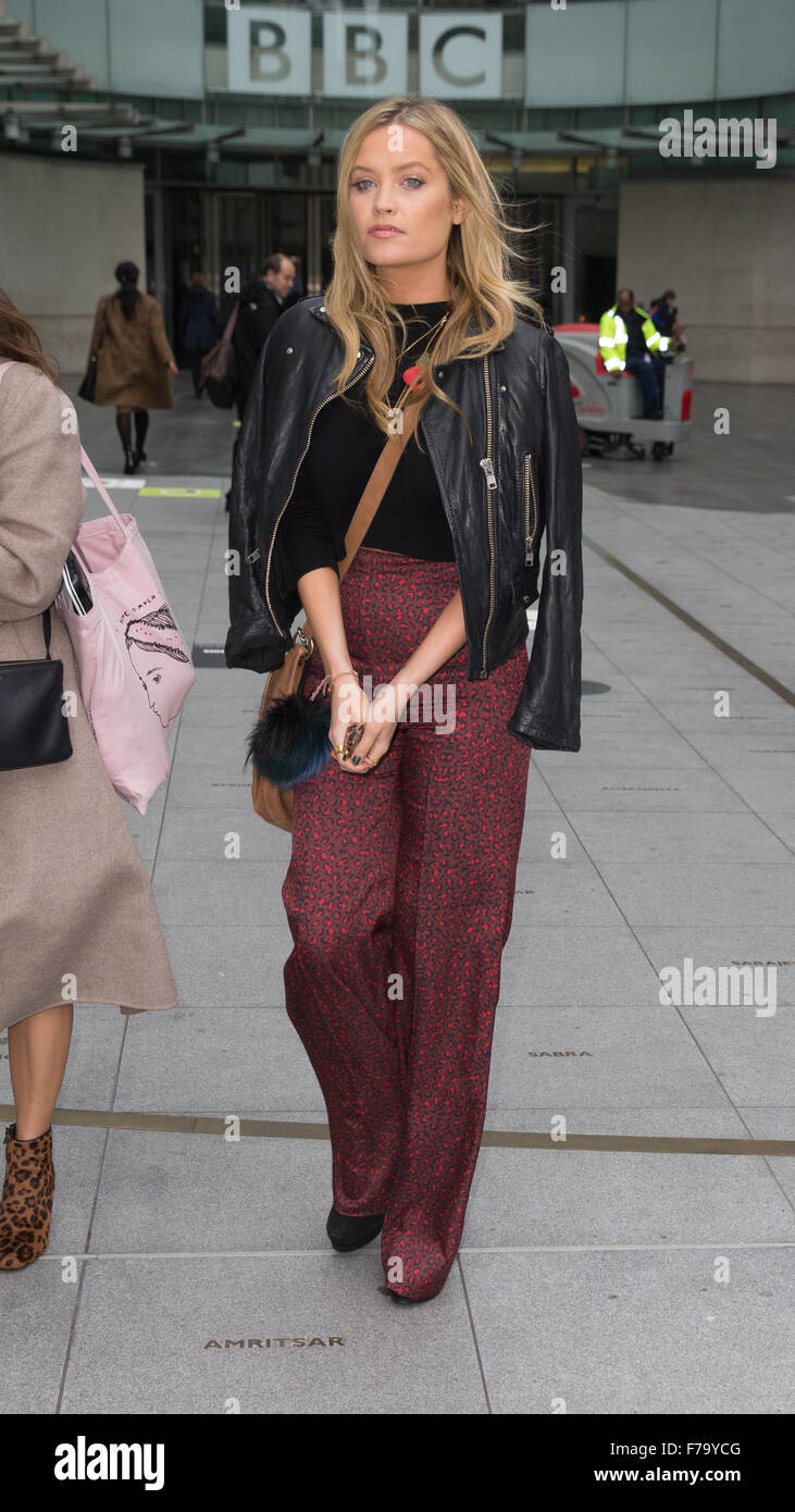 Laura Whitmore pictured leaving the Radio 1 studio after appearing as a ...