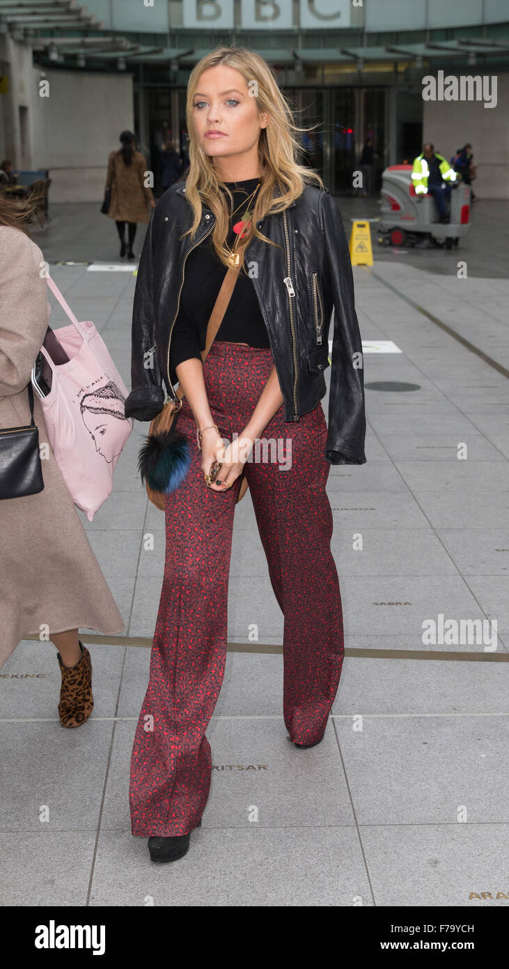 Laura Whitmore pictured leaving the Radio 1 studio after appearing as a ...