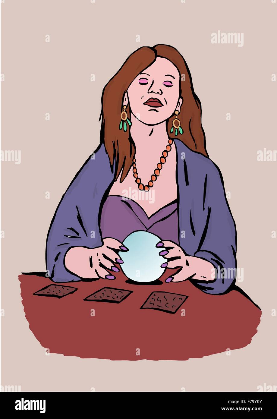 Future teller cartoon hi-res stock photography and images - Alamy