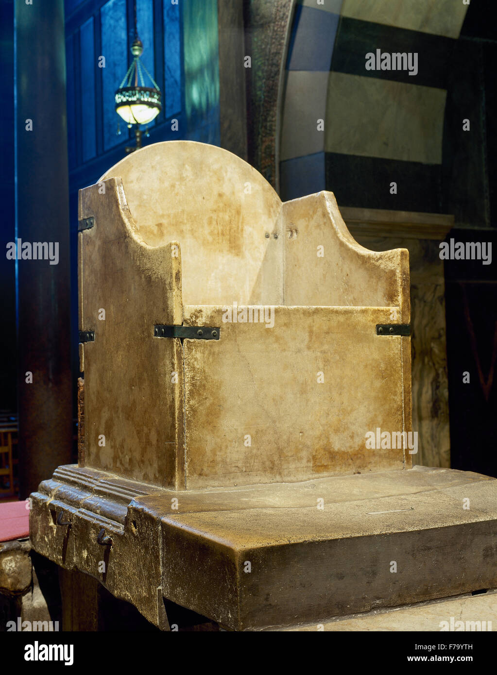 Throne of Charlemagne. C.800. Marble. West side of the upper gallery ...
