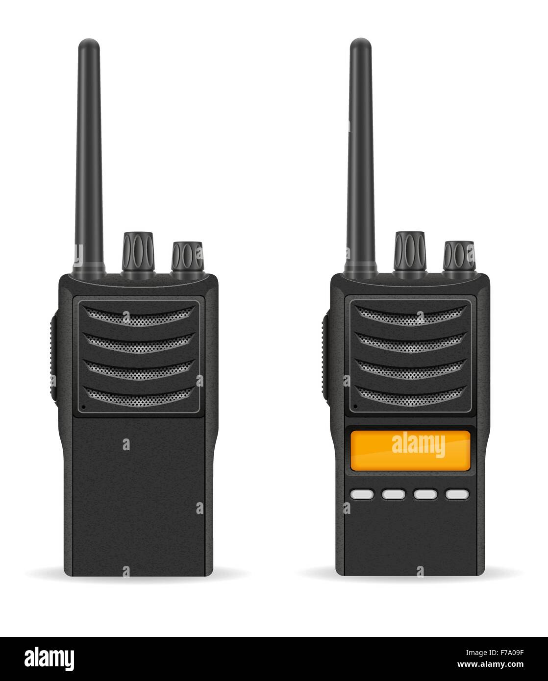 walkie-talkie communication radio vector illustration isolated on white ...