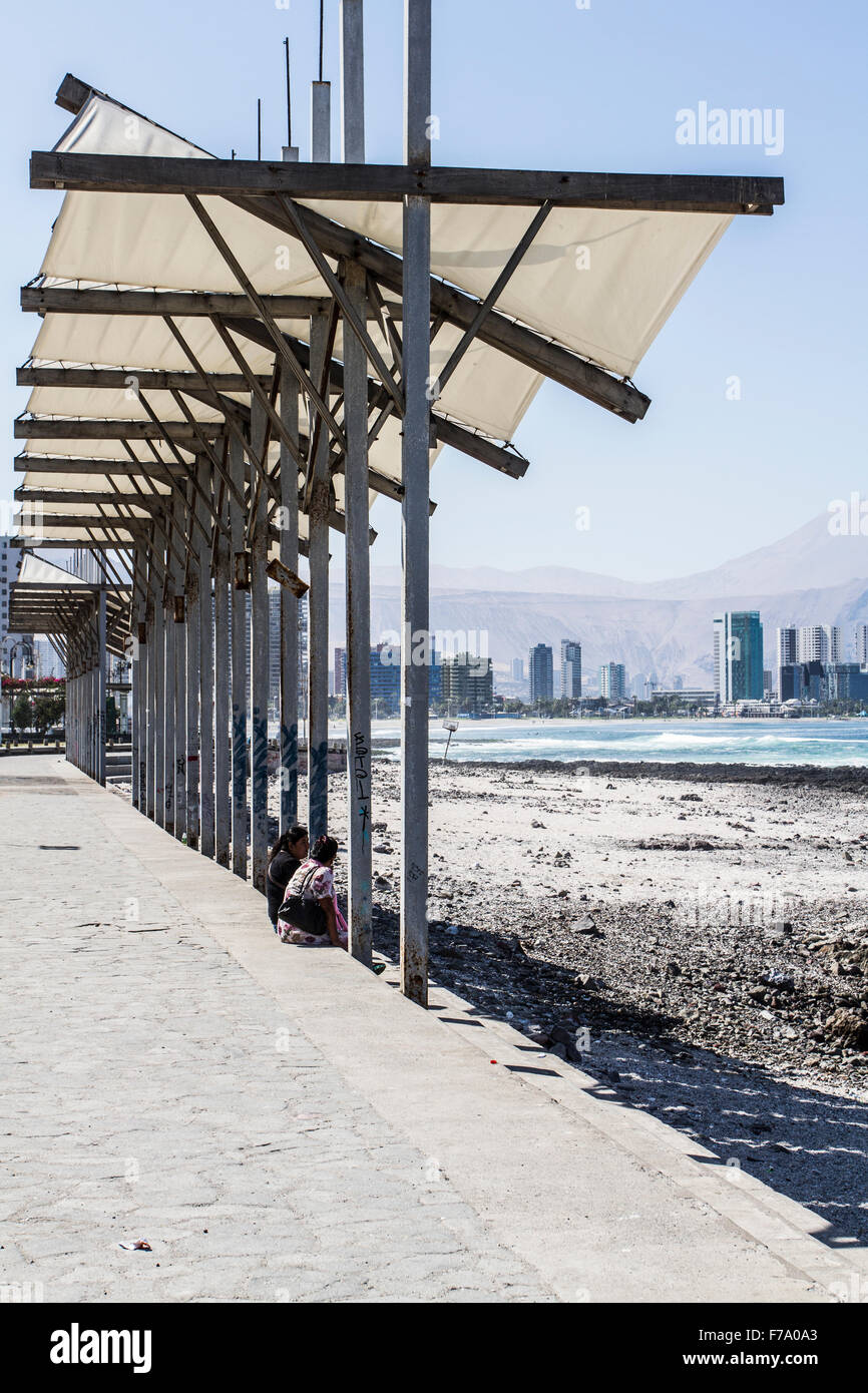 Cavancha Beach (Playa Cavancha). Iquique, Tarapaca Region, Chile Stock ...