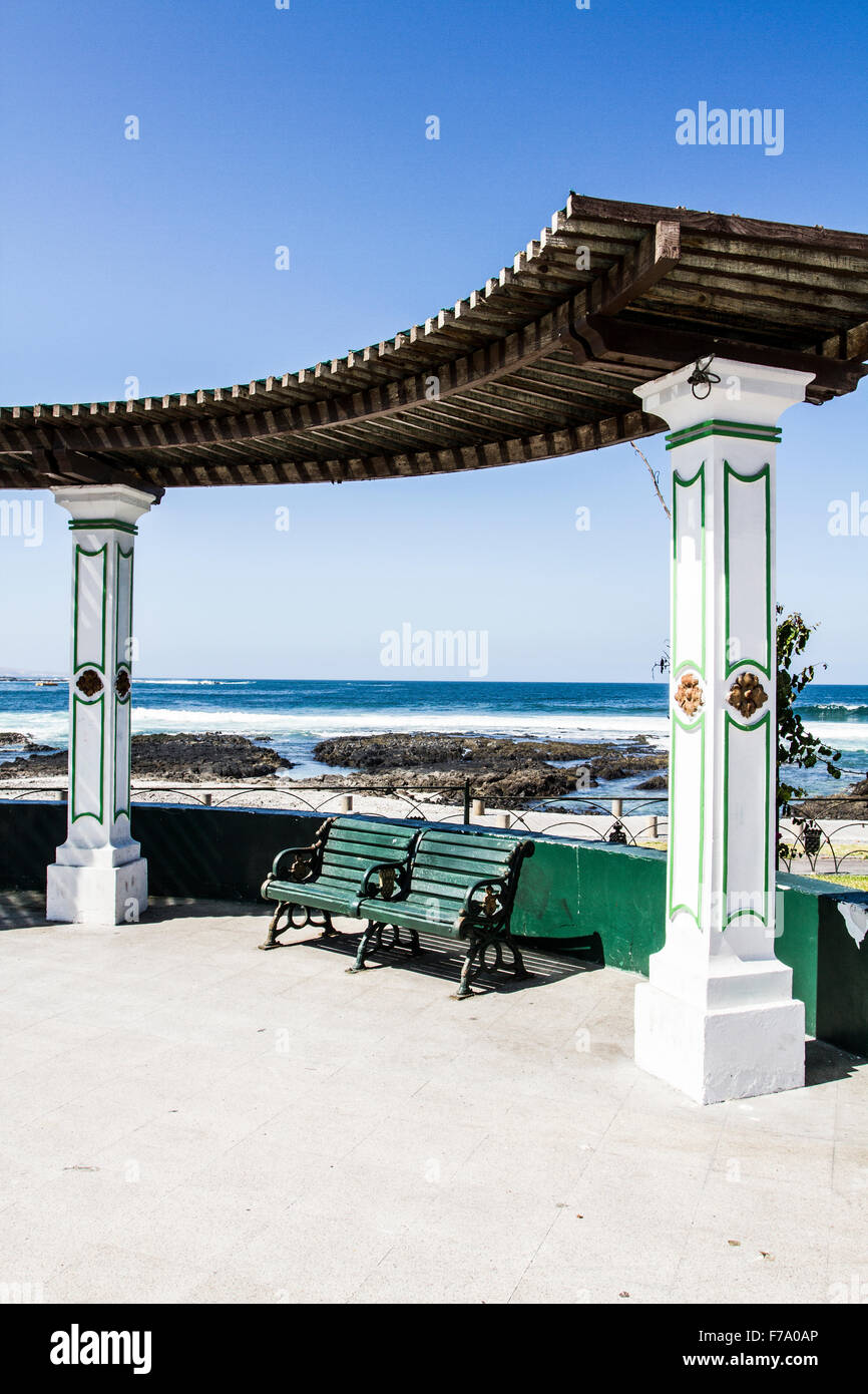Plaza Slava, at Cavancha Beach (Playa Cavancha). Iquique, Tarapaca ...