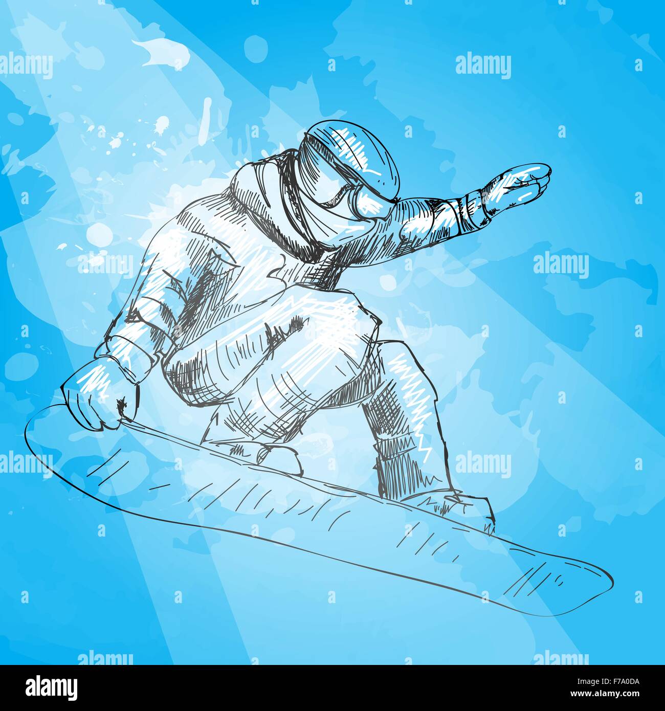 Snowboarding line art hi-res stock photography and images - Alamy