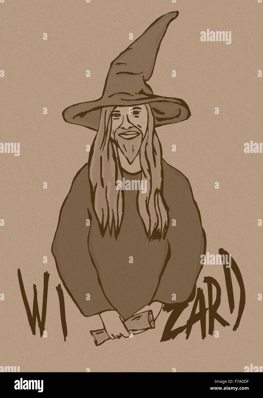 Vintage wizard hi-res stock photography and images - Alamy
