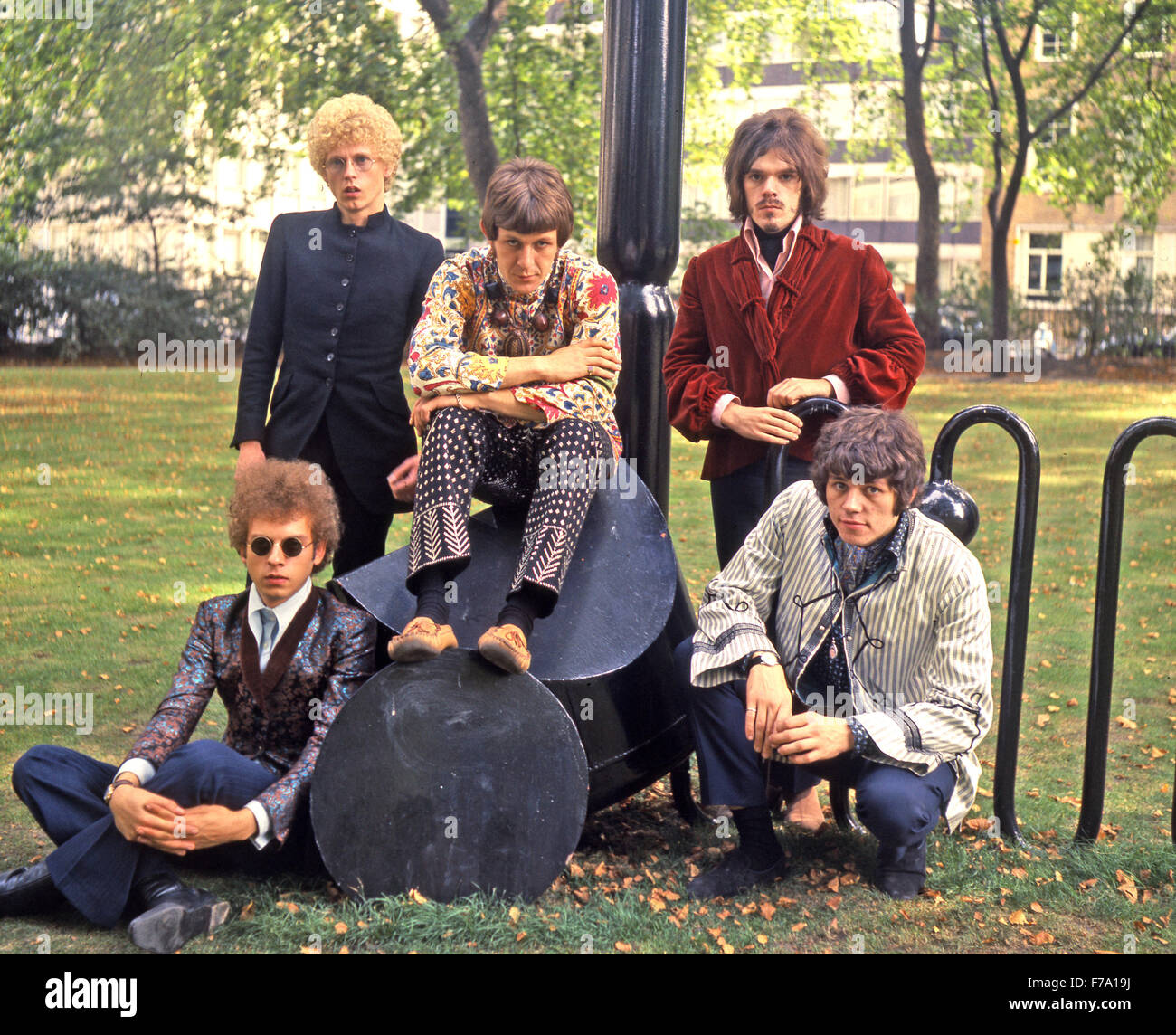 THE MOVE UK pop group in Hyde Park, London, in 1967. From left: Trevor ...