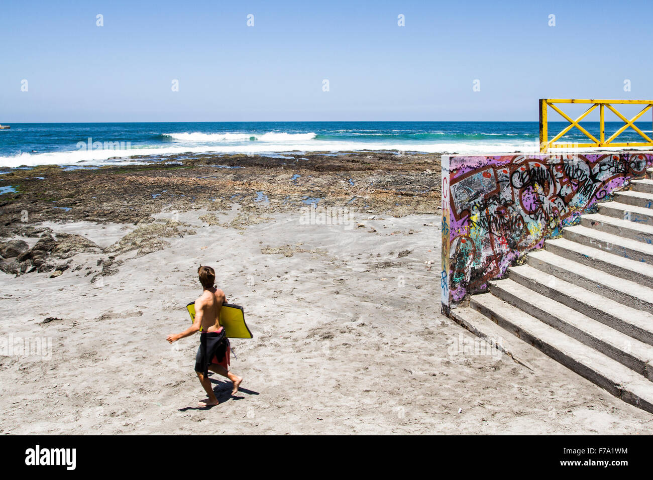 Cavancha Beach (Playa Cavancha). Iquique, Tarapaca Region, Chile Stock ...