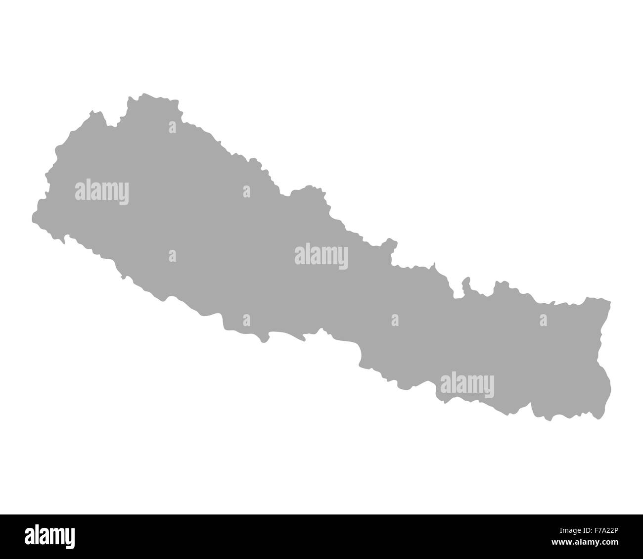 Map of Nepal Stock Photo - Alamy