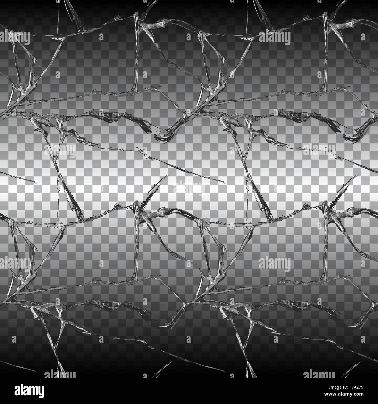 Realistic broken glass transparent illustration Stock Vector Image ...