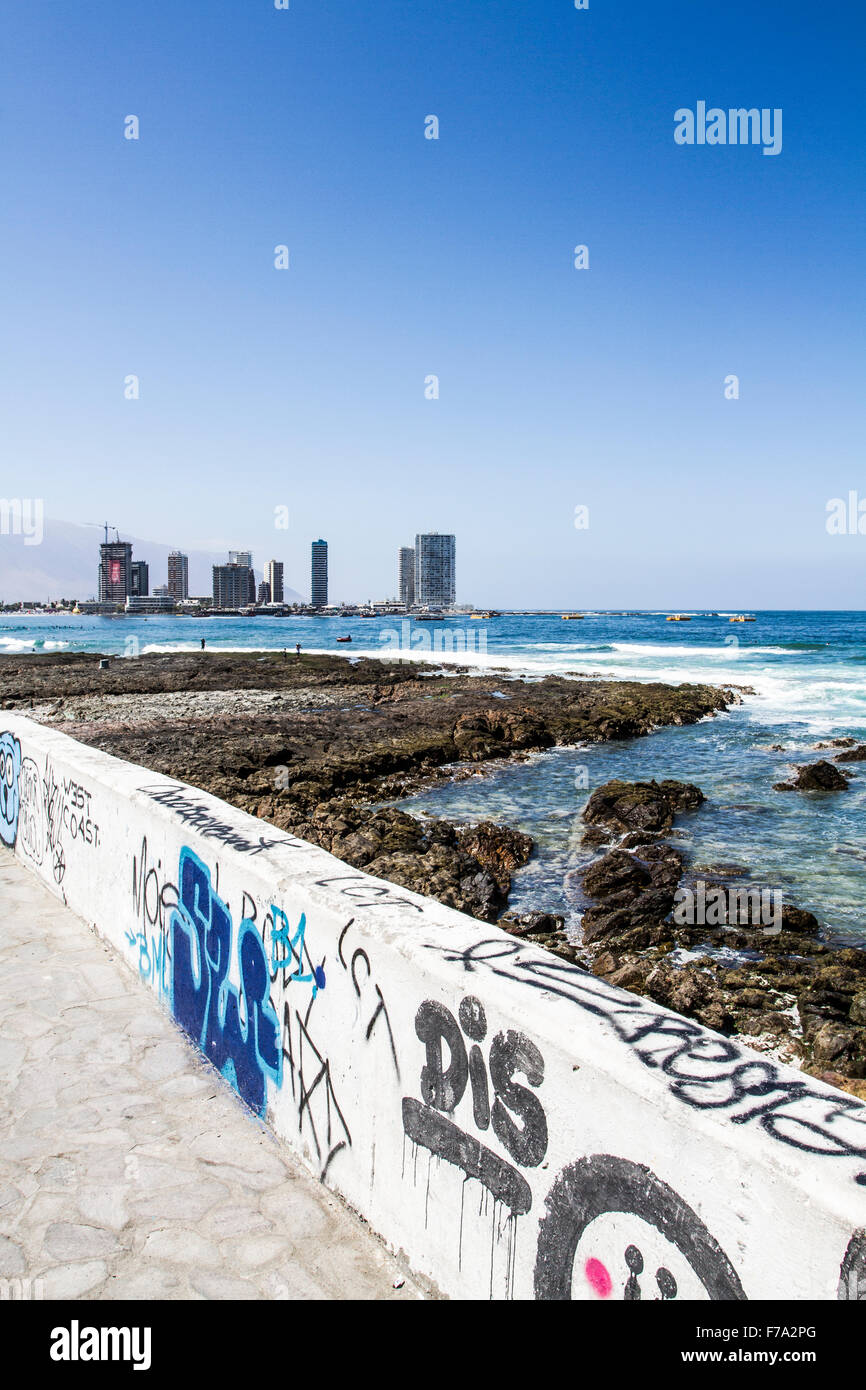 Cavancha Beach (Playa Cavancha). Iquique, Tarapaca Region, Chile Stock ...