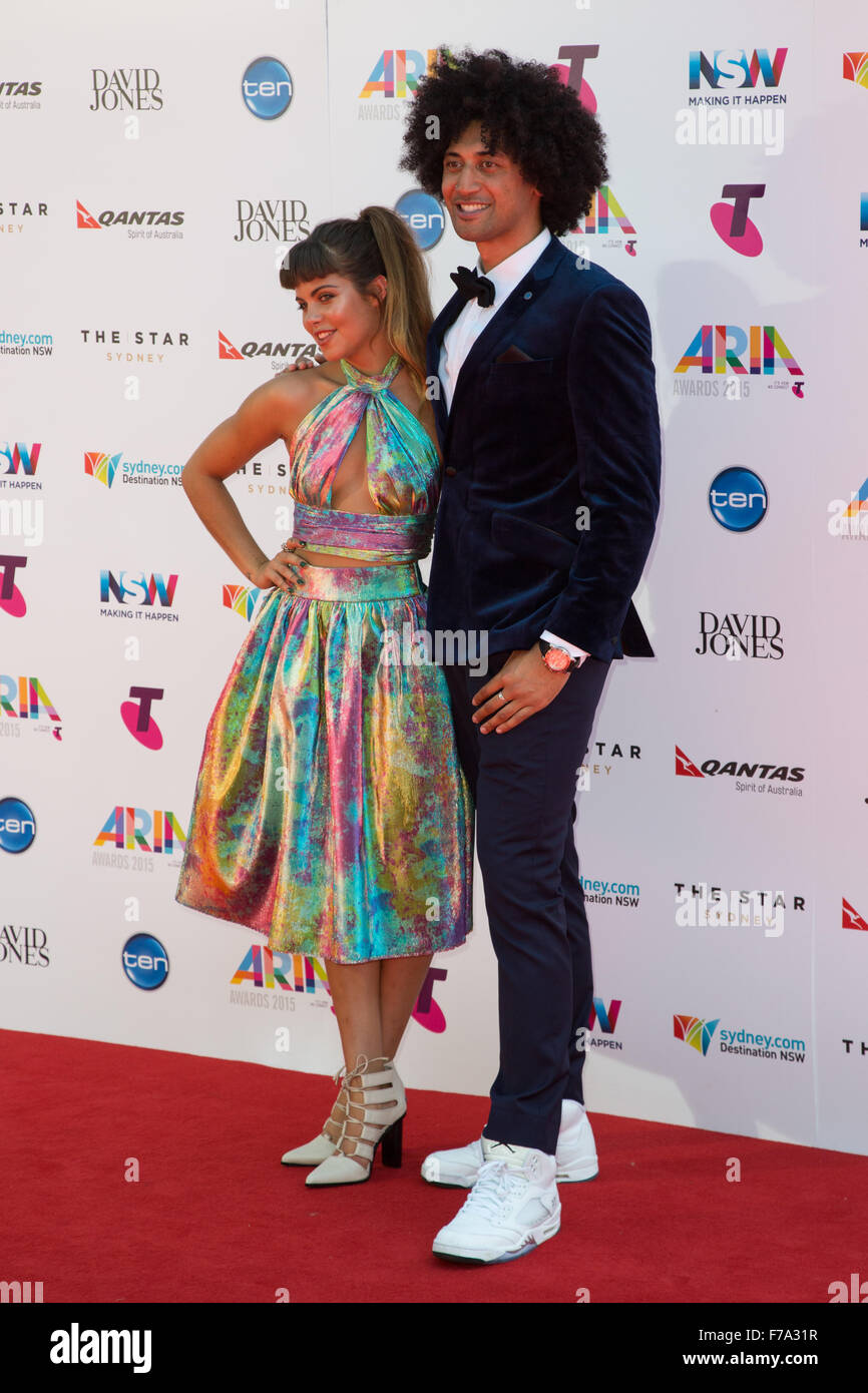 Mimi Elashiry and MTV VJ Kristian 'Krit' Schmidt arrive on the red ...