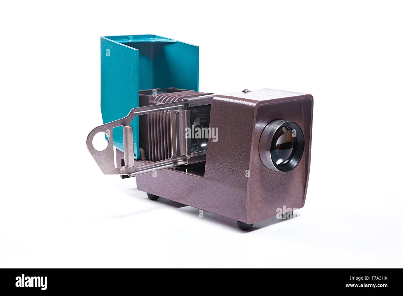 Vintage filmstrip projector on the white background. Old projector for ...