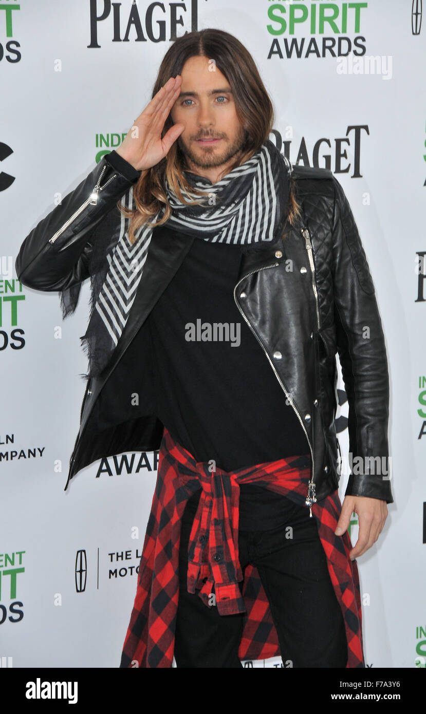 Santa Monica, CA. USA. Jared Leto at the 2014 Film Independent Spirit ...