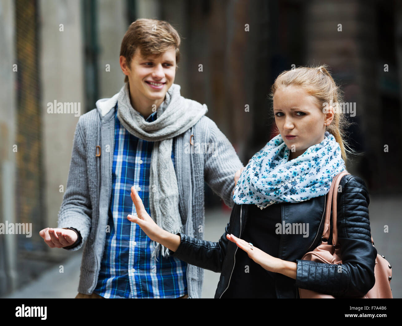 Woman harass street hi-res stock photography and images - Alamy