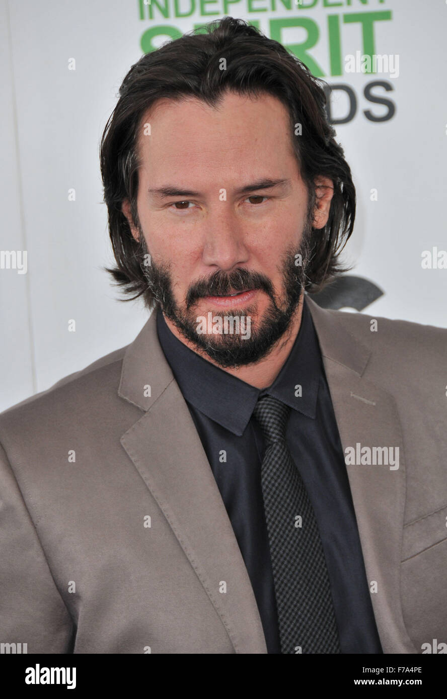 Santa Monica, CA. USA. Keanu Reeves at the 2014 Film Independent Spirit ...