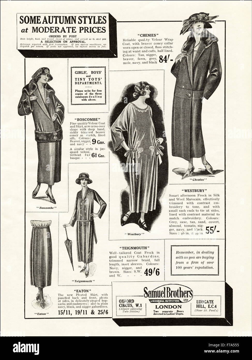 1920s Fashion Advertisement Stock Photos & 1920s Fashion Advertisement ...