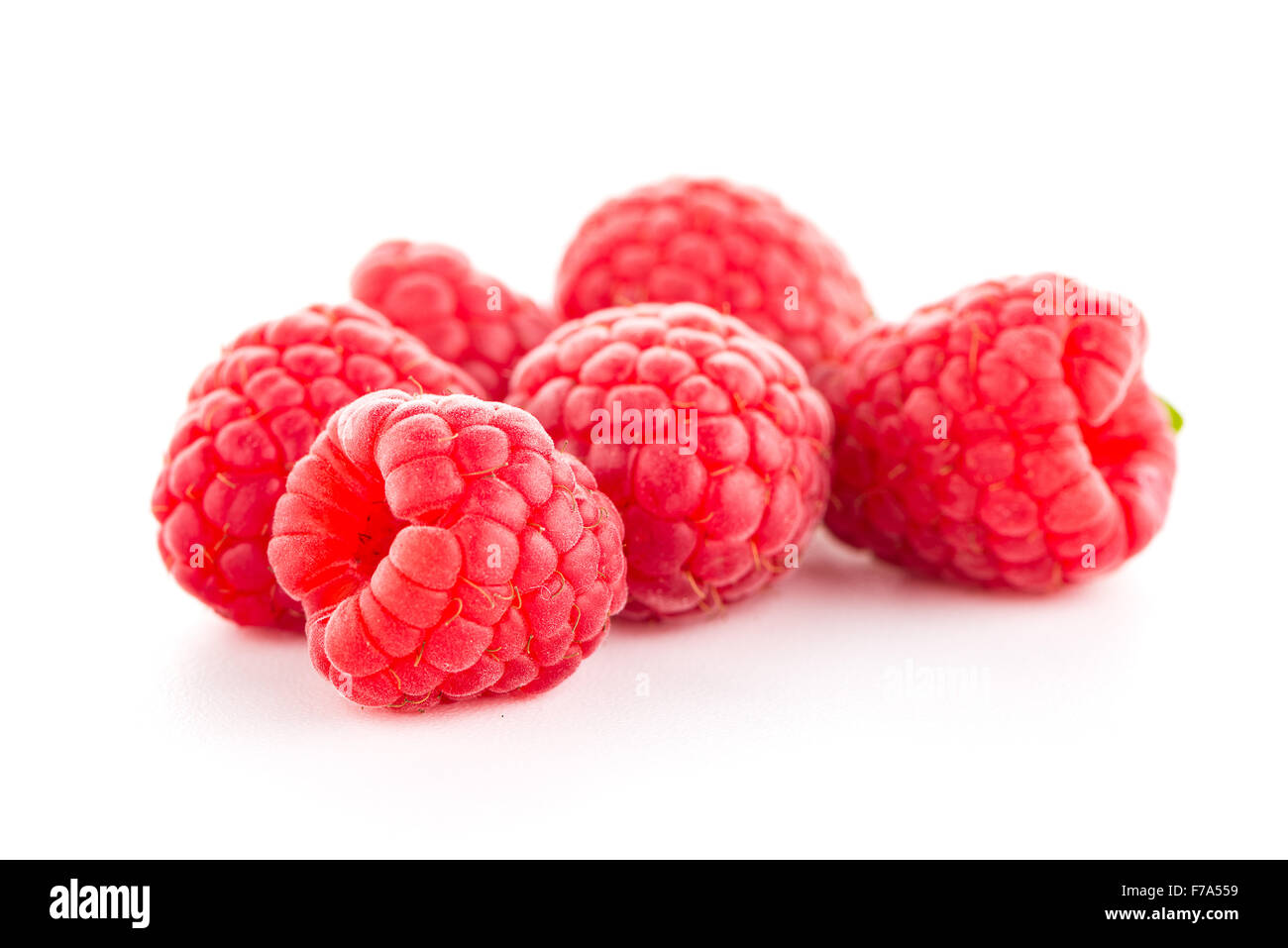 Ripe raspberry isolated on white background Stock Photo - Alamy
