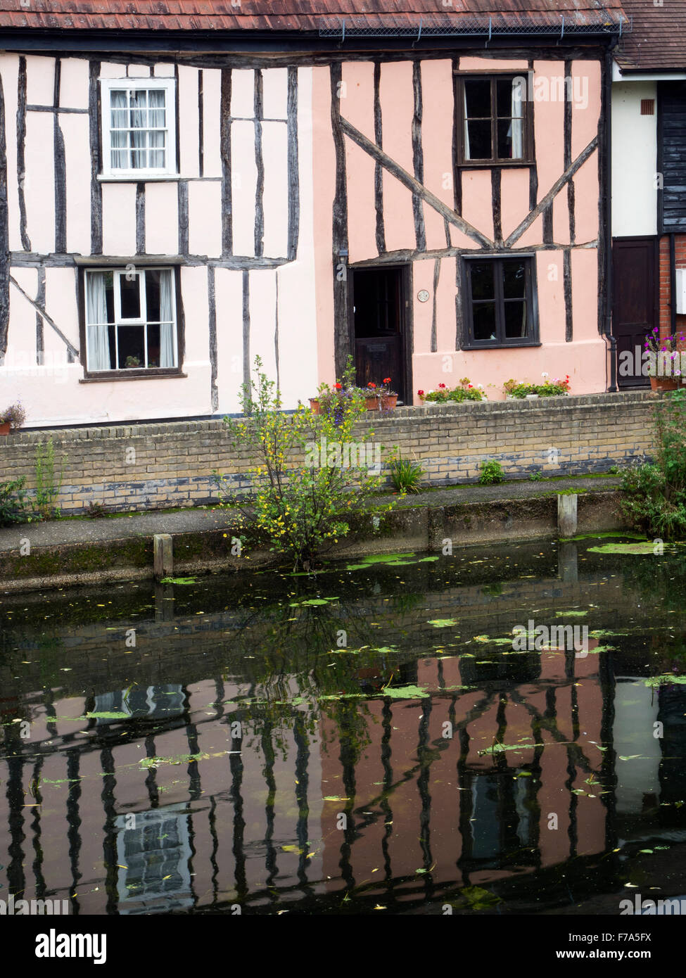 Colourful Half Timbered Buildings on Riverside Walk at North Bridge ...
