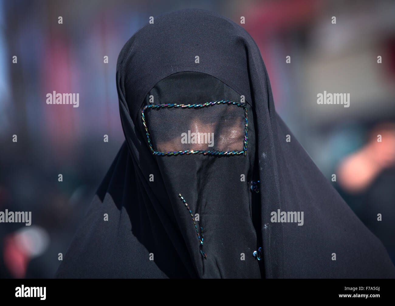 Iranian Shiite Muslim Woman Mourning Imam Hussein On The Day Of Tasua ...