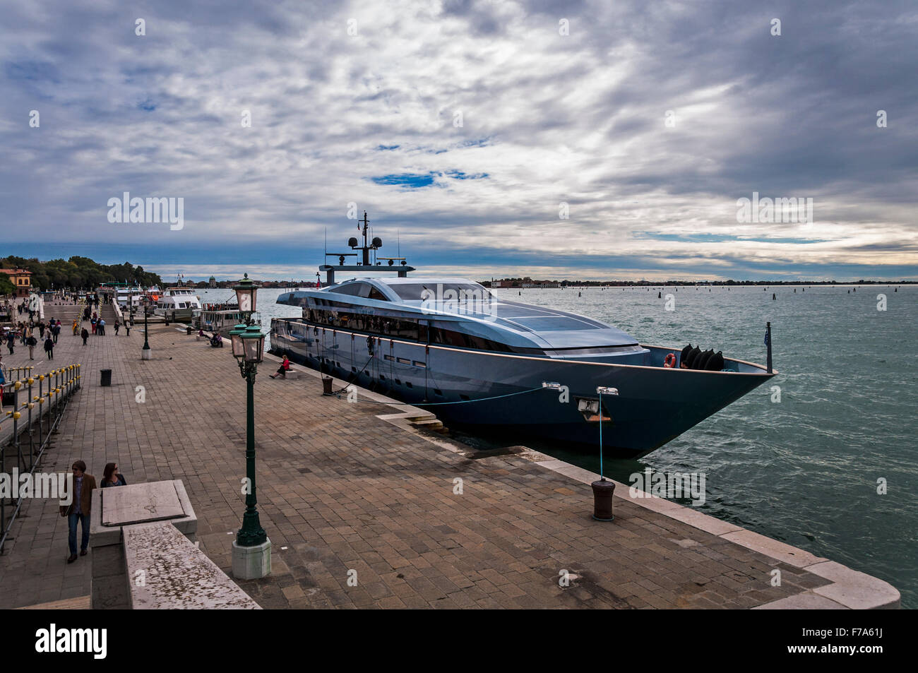 The superyacht SeaKid moored in Venice, Italy Stock Photo - Alamy