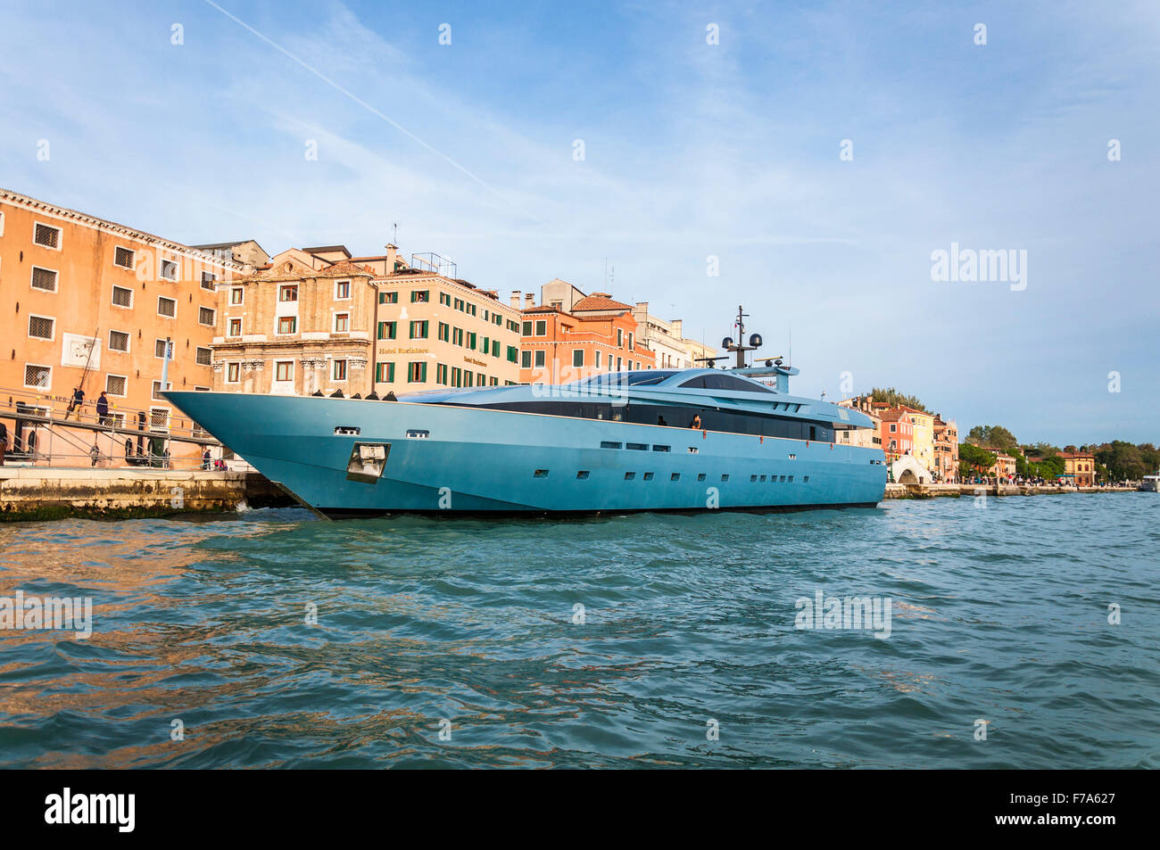 The superyacht SeaKid moored in Venice, Italy Stock Photo - Alamy