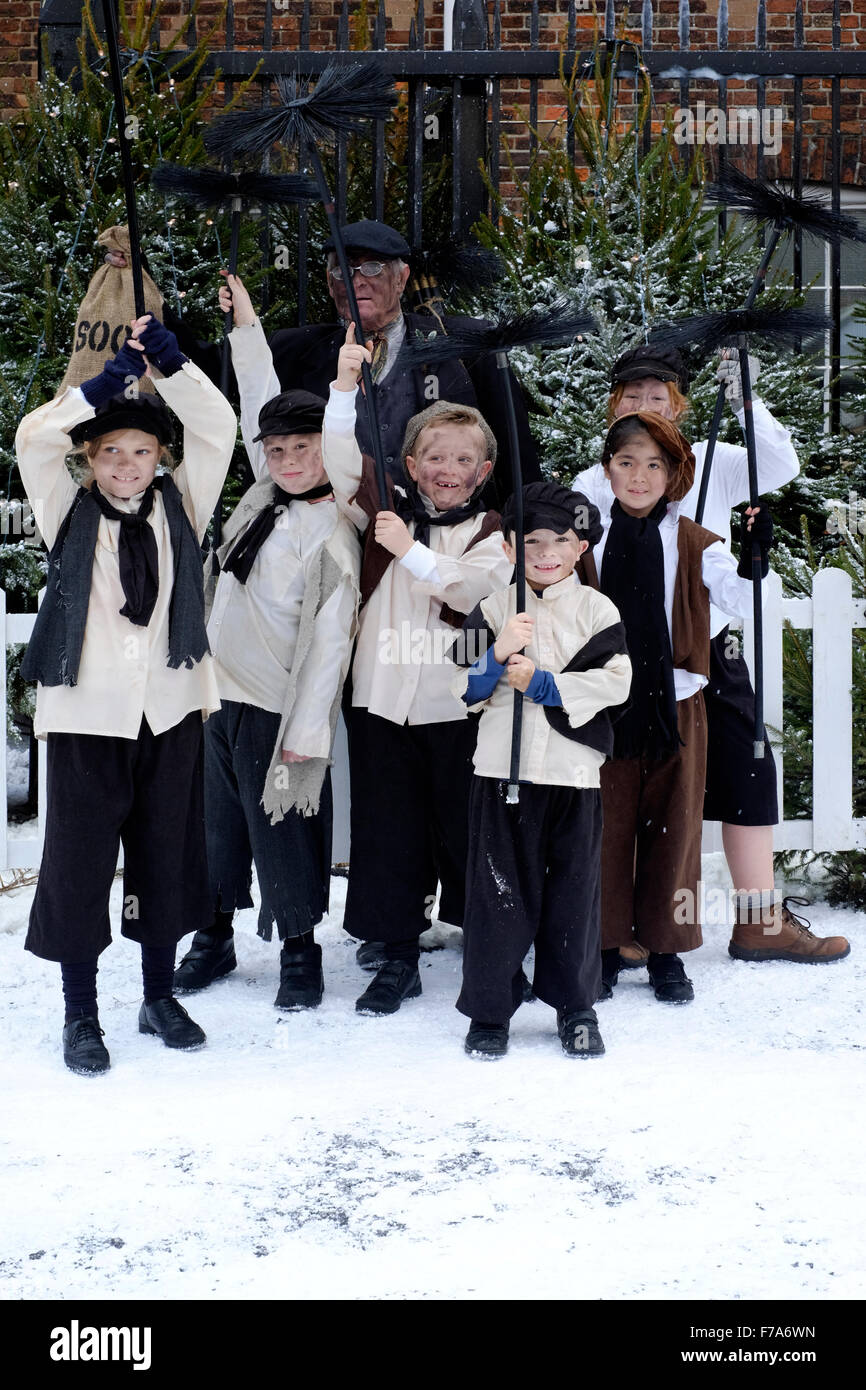children perform as chimney sweeps at the victorian festival of ...