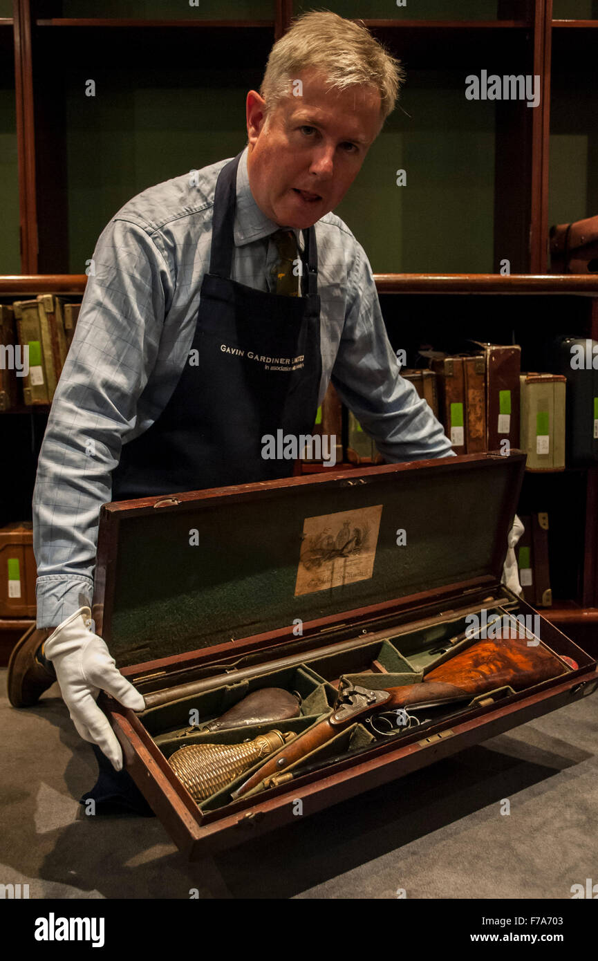 London, UK. 27 November 2015. Preview of the "Guns made for Royalty and ...