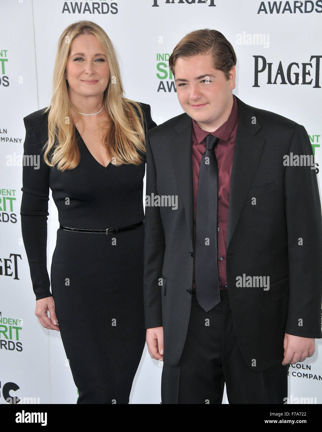 Santa Monica, CA. USA. Marcy Wudarski & Michael Gandolfini at the 2014 ...