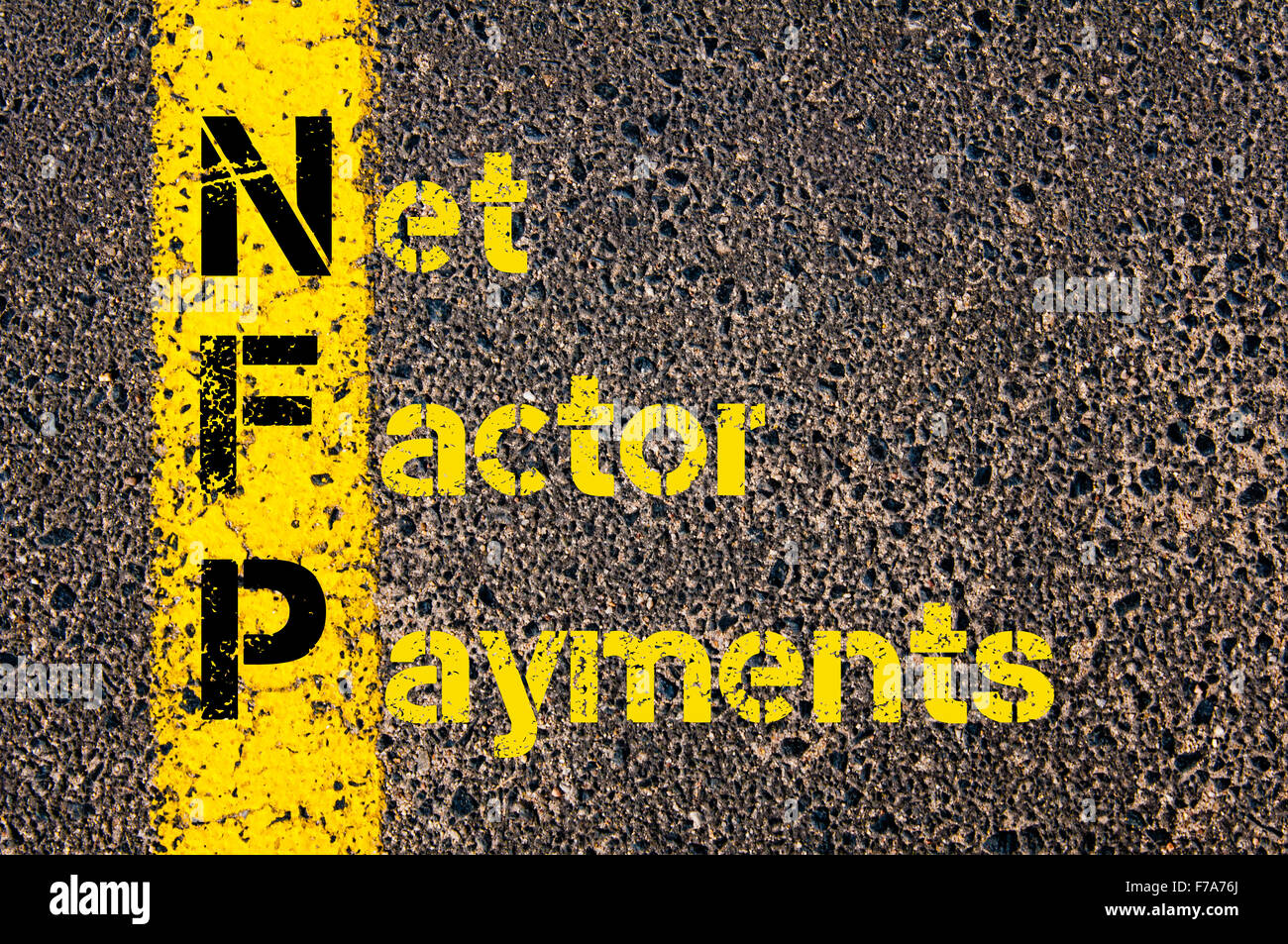 Concept image of Business Acronym NFP as Net Factor Payments written ...