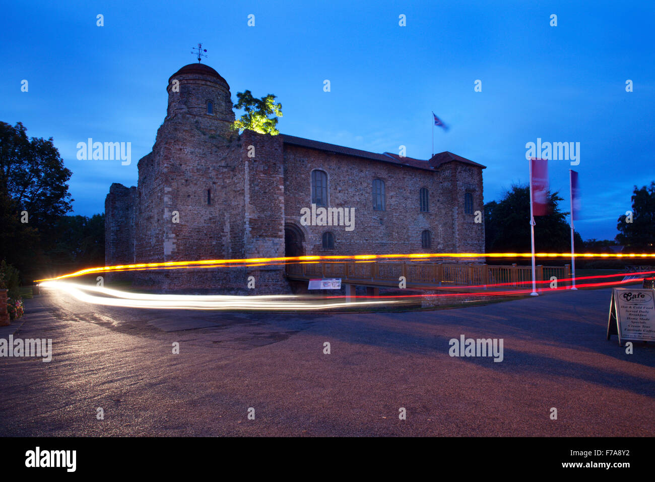 Colchester Castle at Dusk Castle Park Colchester Essex England Stock ...