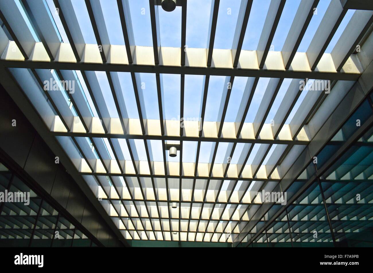 Open roof design in a modern building architect Stock Photo - Alamy