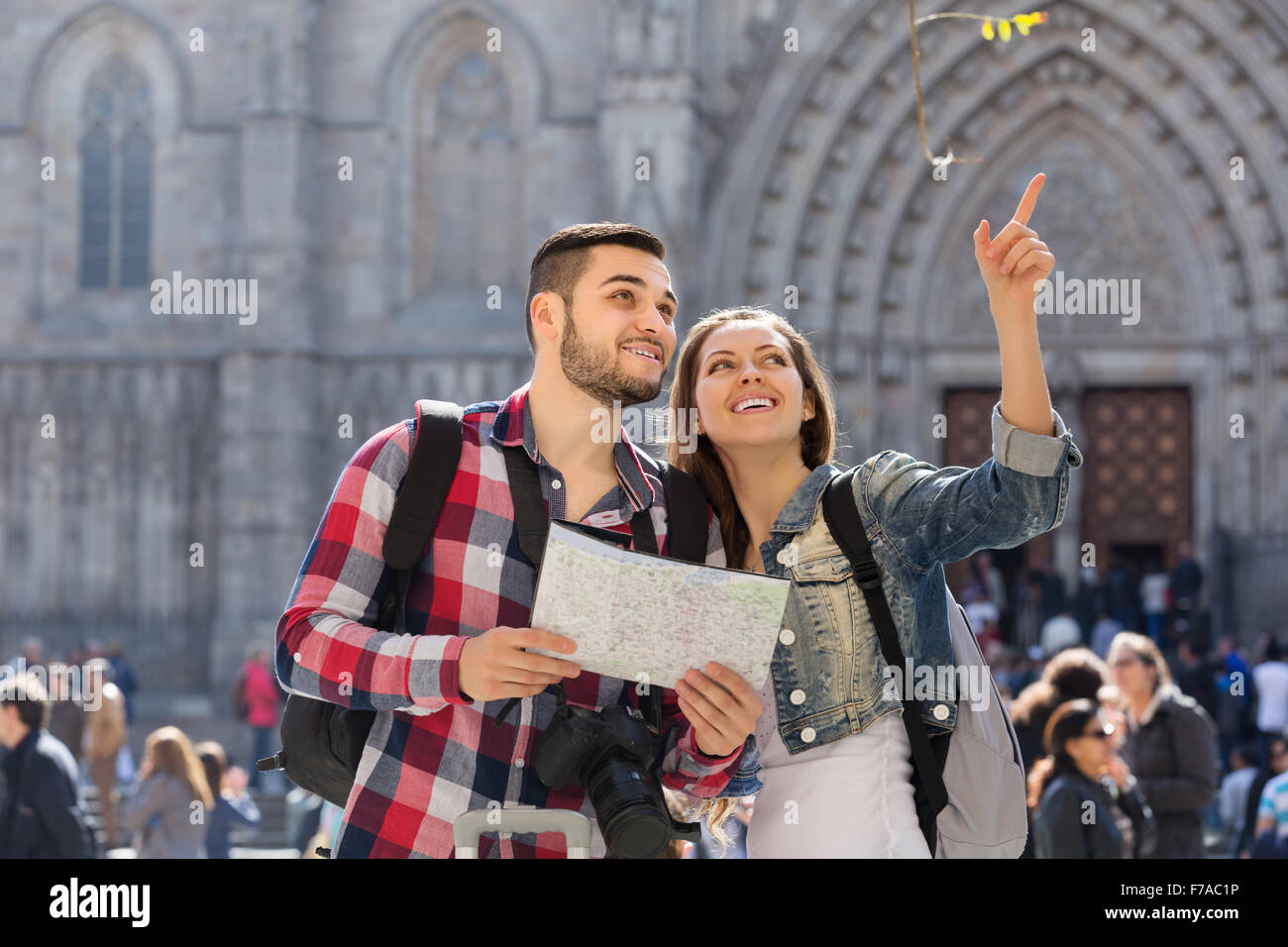 Girl points map hi-res stock photography and images - Alamy