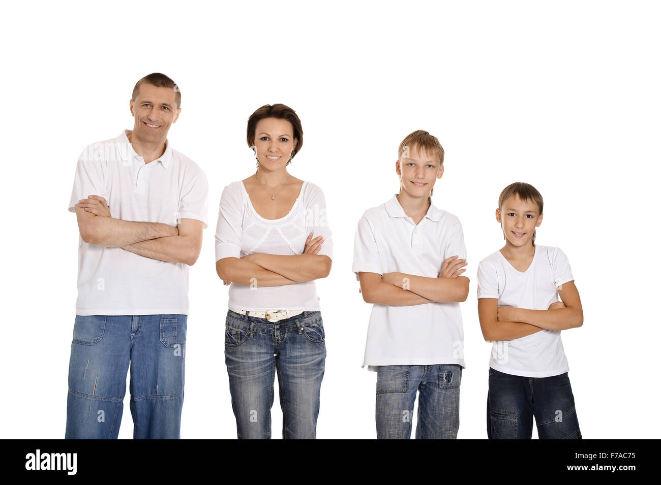 Cute happy family Stock Photo - Alamy