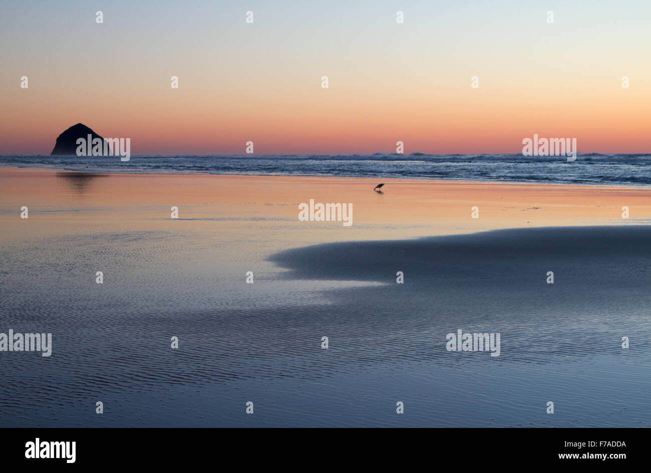 Just after sunset at Tierra Del Mar, Oregon, U.S.A Stock Photo - Alamy