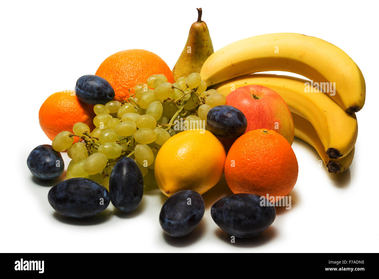The photograph shows the fruits on white background Stock Photo - Alamy
